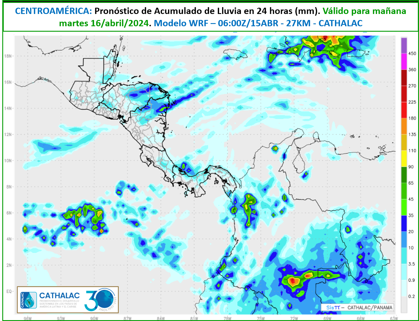 Pronóstico Numérico del Tiempo WRF – CATHALAC